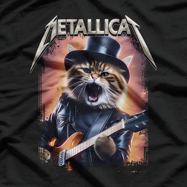 Metallicat Rock Band Cat Lovers Meme T-Shirt – Aftergraphs - Funny ...